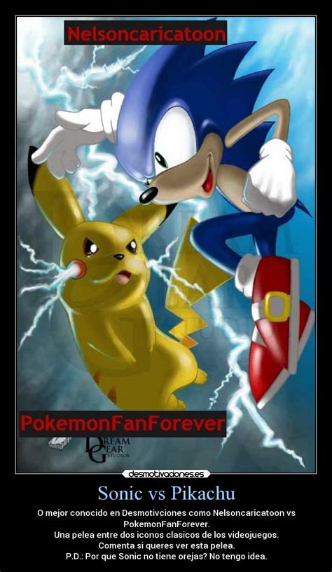 Sonic Vs Pikachu Desmotivaciones