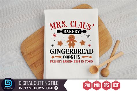 Mrs Claus Bakery Gingerbread Cookies F Graphic By Designs Dark