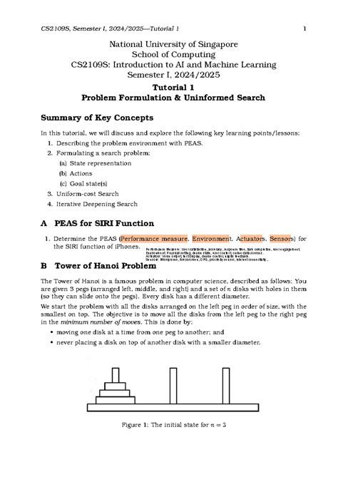 Tutorial NIL CS S Semester I Tutorial National University Of Singapore