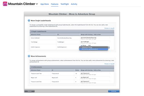 add an app to a group configure game center app store connect