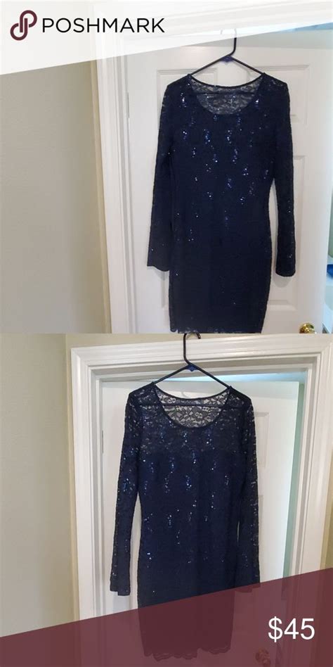 Midnight Blue Lace Cocktail Dress