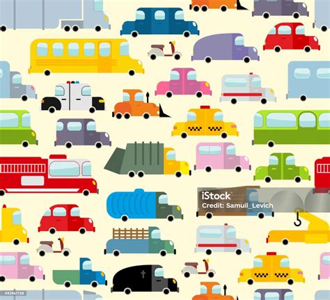 말풍선이 있는 자동차모드 패턴 도시 교통 체증 다양한 육상용 Transoprt 2015년에 대한 스톡 벡터 아트 및 기타 이미지 2015년 가정의 방 거리 Istock