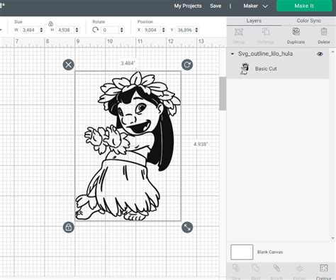 SVG PNG Lilo Y Stitch Dance Hula Hawaii Outline Cortaron Capas Etsy