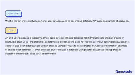 ⏩solvedwhat Is The Difference Between An End User Database And An