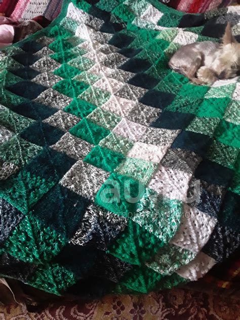 Плед ручной работы — купить в Красноярске Состояние Новое Готовые изделия на интернет