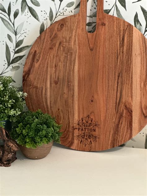 Custom Engraved Round Cutting Board Etsy