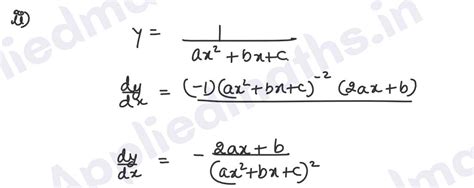 Class 11 Cbse Applied Maths Differentiation Exercise 11 2
