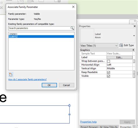how to omit the scale under the view title of a rendering on a sheet