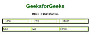 Blaze Ui Grid Gutters Geeksforgeeks