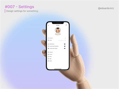 Daily Ui Challenge 007 Settings By Eduarda Kreuzburg On Dribbble