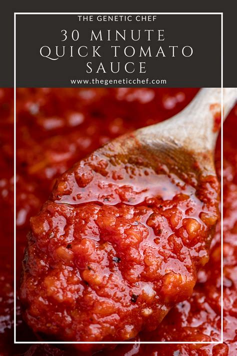 30 Minute Quick Tomato Sauce The Genetic Chef