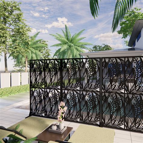 Lark Manor™ Metal Privacy Screens Outdoor And Indoor Divider With Free