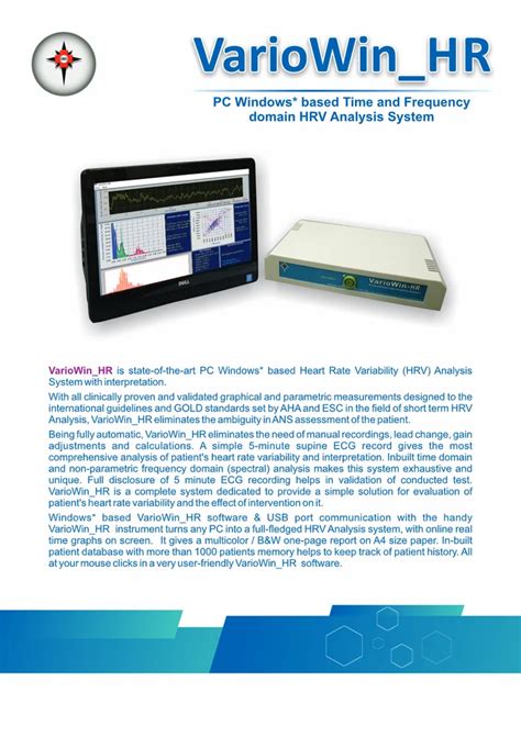 Variowin Heart Rate Variability Analyzer At ₹ 175000piece In Hyderabad Id 2856397537355