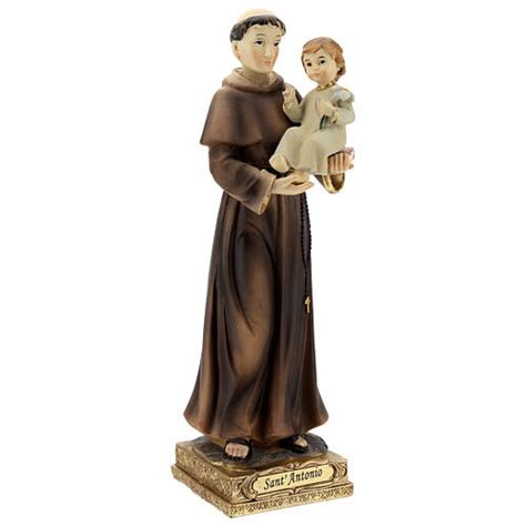 San Antonio de Padua lirios Niño estatua resina 22 cm venta online en