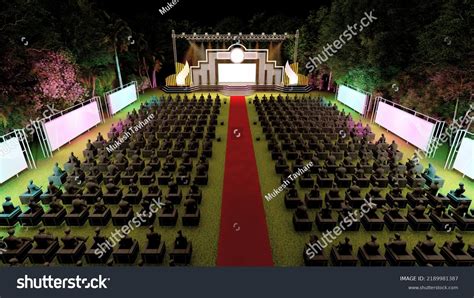 Event Stage Design Celebration Event Corporate Stock Illustration
