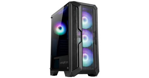 Abkoncore H250x Premium 4x120mm Fixed Spectrum Colors Fan Tempered Glass Mid Towerand Front Full