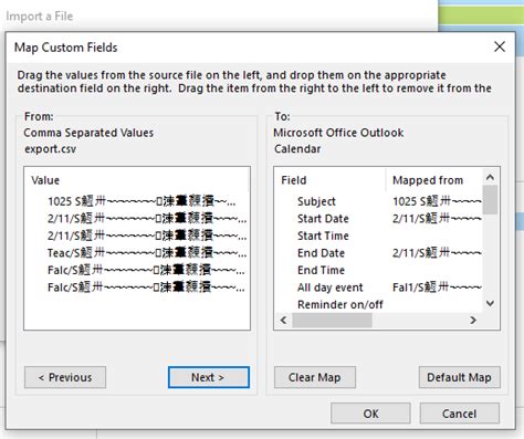 Outlook Shows Garbled Information When Importing Csv Files Microsoft