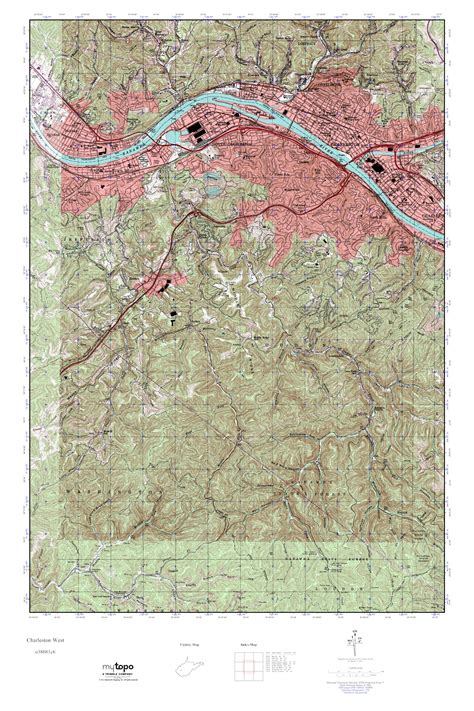 MyTopo Charleston West West Virginia USGS Quad Topo Map
