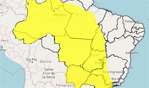 Alerta amarelo para temporais chuva intensa e ventania para região