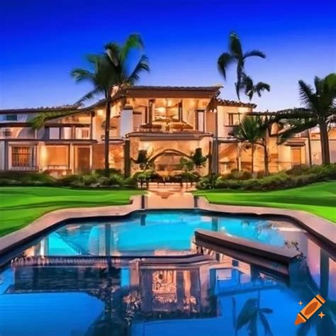 Luxury Mansion With A Pool On A Golf Course