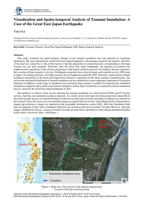 pdf visualization and spatio temporal analysis of tsunami inundation