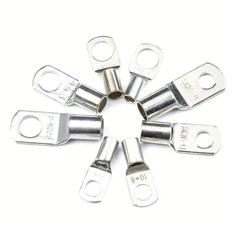 60pcs Bolt Hole Tinned Copper Cable Lugs Battery Terminals Set Wire