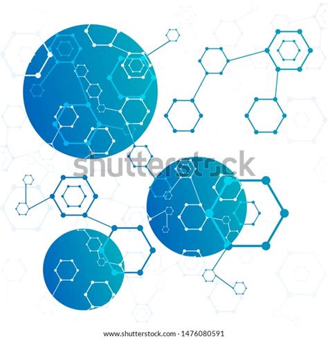 Molecular Structure Molecular Structural Coding Illustration Stock