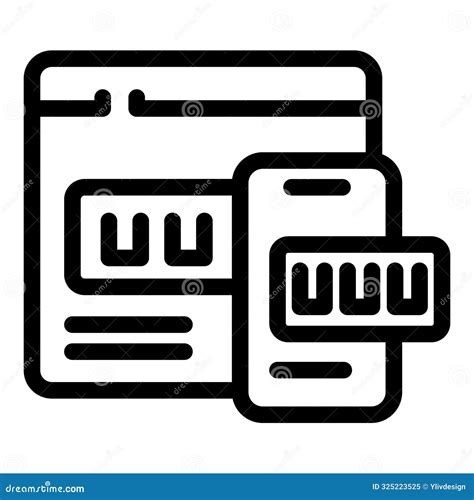 Web Developer Creating Responsive Website Design For Mobile Phone Stock Illustration