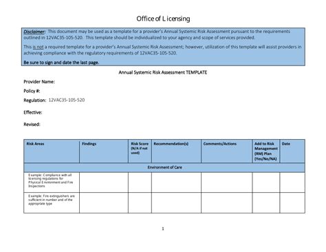 Virginia Annual Systemic Risk Assessment Template Fill Out Sign Online And Download Pdf