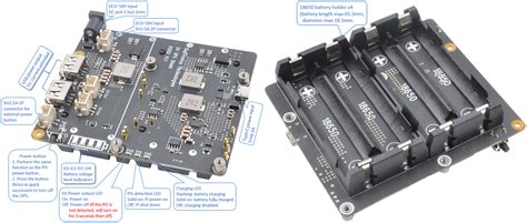 Suptronics Raspberry Pi 5 Ups Hat X1202 V11 Takes Four 18650 Batteries