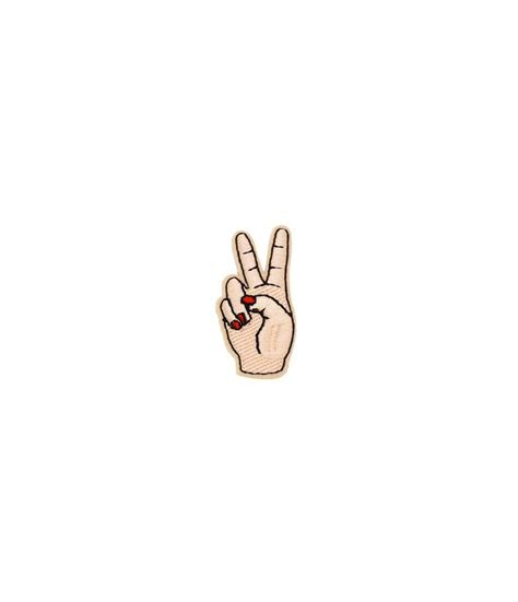 Patch Strijk Applicatie Peace Teken Hand Strijk Patches Kopen