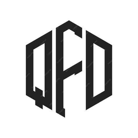 Premium Vector Qfd Logo Design Initial Letter Qfd Monogram Logo Using