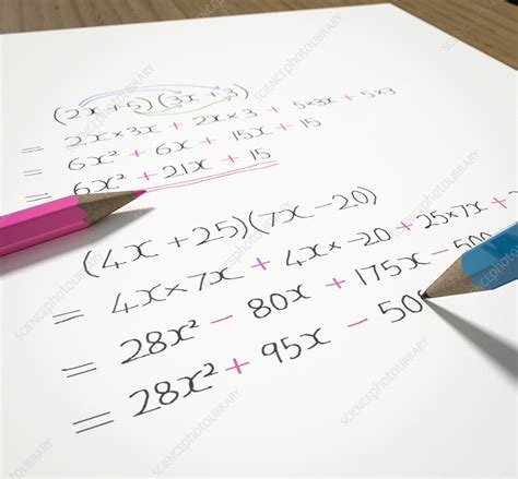 Binomial Multiplication Illustration Stock Image F029 0533 Science Photo Library