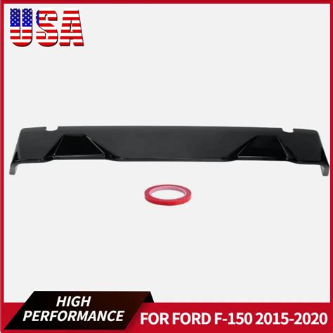For Ford F 150 2015 2020 Glossy Black Rear Trunk Top Cab Roof Spoiler