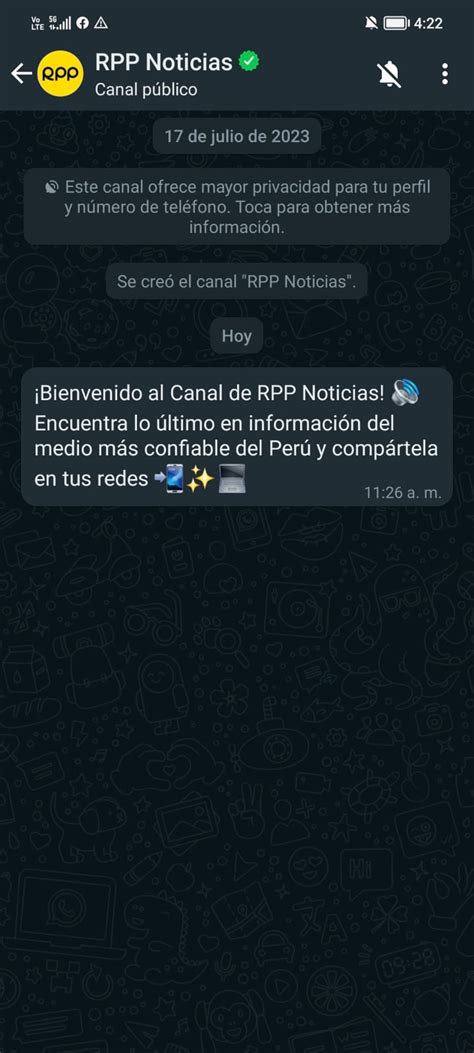 Whatsapp Pasos Para Unirte A Los Canales Oficiales De Rpp Noticias Y