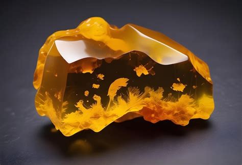 Premium Photo Piece Of Beautiful Yellow Translucent Natural Amber