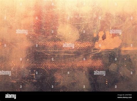 Copper Surface Bronze Background Metal Plate With Spots And Scratches