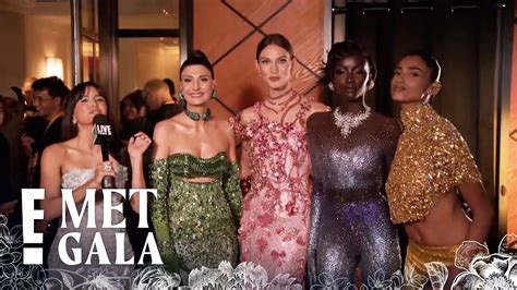 Karlie Kloss Imaan Hammam Anok Yai Wear Custom Swarovski 2024 Met