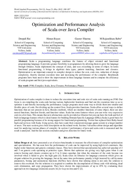 pdf optimization and performance analysis of scala over java compiler