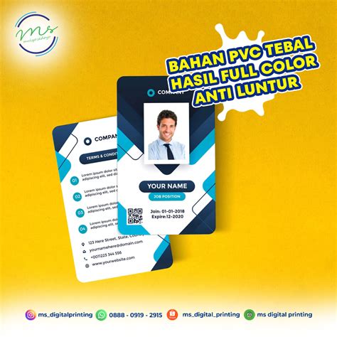 Jual CETAK ID CARD BAHAN PVC 1 SISI 2 SISI CUSTOM Shopee Indonesia
