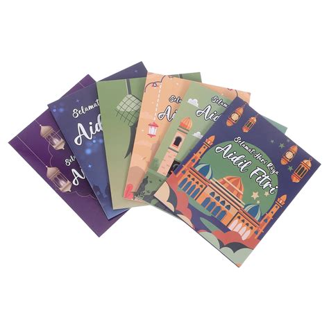 6pcs Unique Eid Mubarak Envelopes For Cash Bills Envelopes Receipt