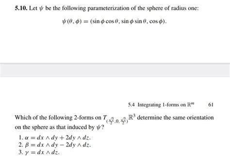 solved 5 10 let ψ be the following parameterization of the