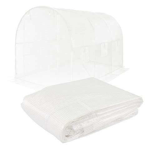 Bâche de rechange pour serre de jardin tunnel 6m² film de serre PE 2x3x2 m blanc Leroy Merlin