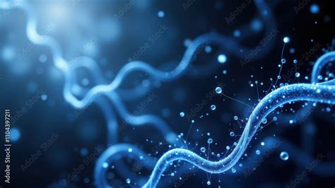 Image Of A Single Semaglutide Molecule With Light Blue Background And Bubbles Illustrating Its