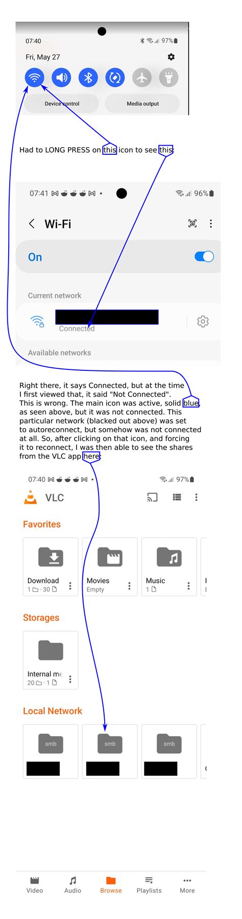 Linux VLC For Android No Connection To Local Network Android Enthusiasts Stack Exchange