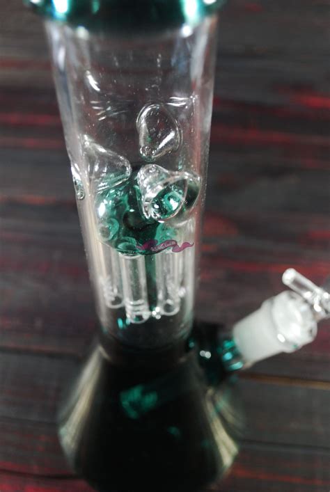 Стеклянный бонг Medusa Green + Oil шлиф для курения — магазин InSmoke