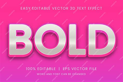 Premium Vector Bold Text Effect In Free Editable Lettering Design Bold Typography Font Style