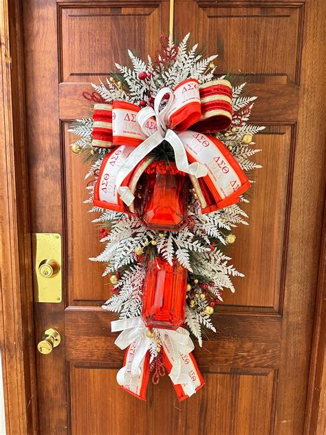 Delta Sigma Theta Christmas Wreath For Front Door Dst 1913 Jewel