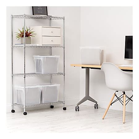 IRIS Split Lid File Boxes Letter Size X X Clear Pack