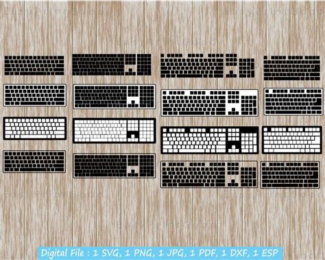 Computer Keyboard Svg Bundle Push My Buttons Qwerty Keyboard Keyboard Computer Pc Key Board